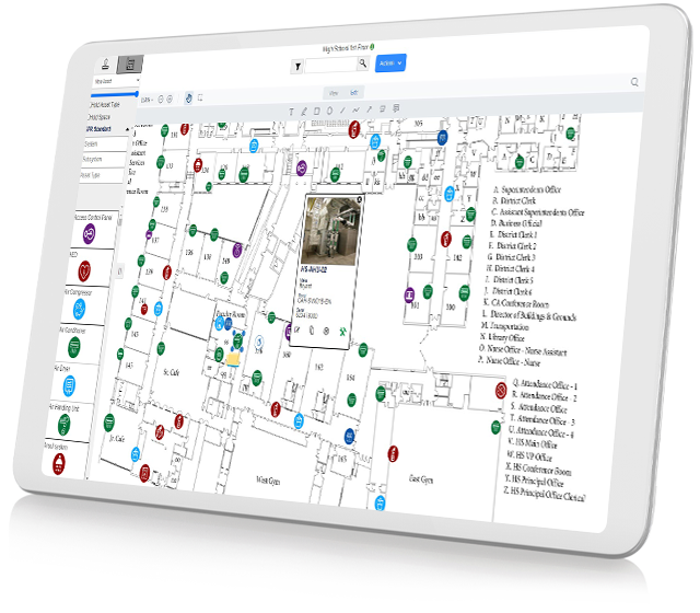 Efficient asset surveys start with accurate floor plans. | Follett Software Facilities Suite